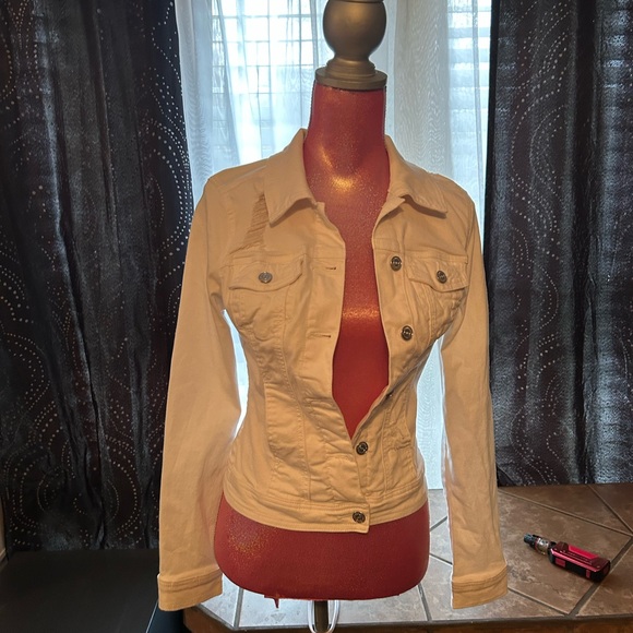 GBG Los Angeles | Jackets & Coats | Womens White Denim Jacket And ...